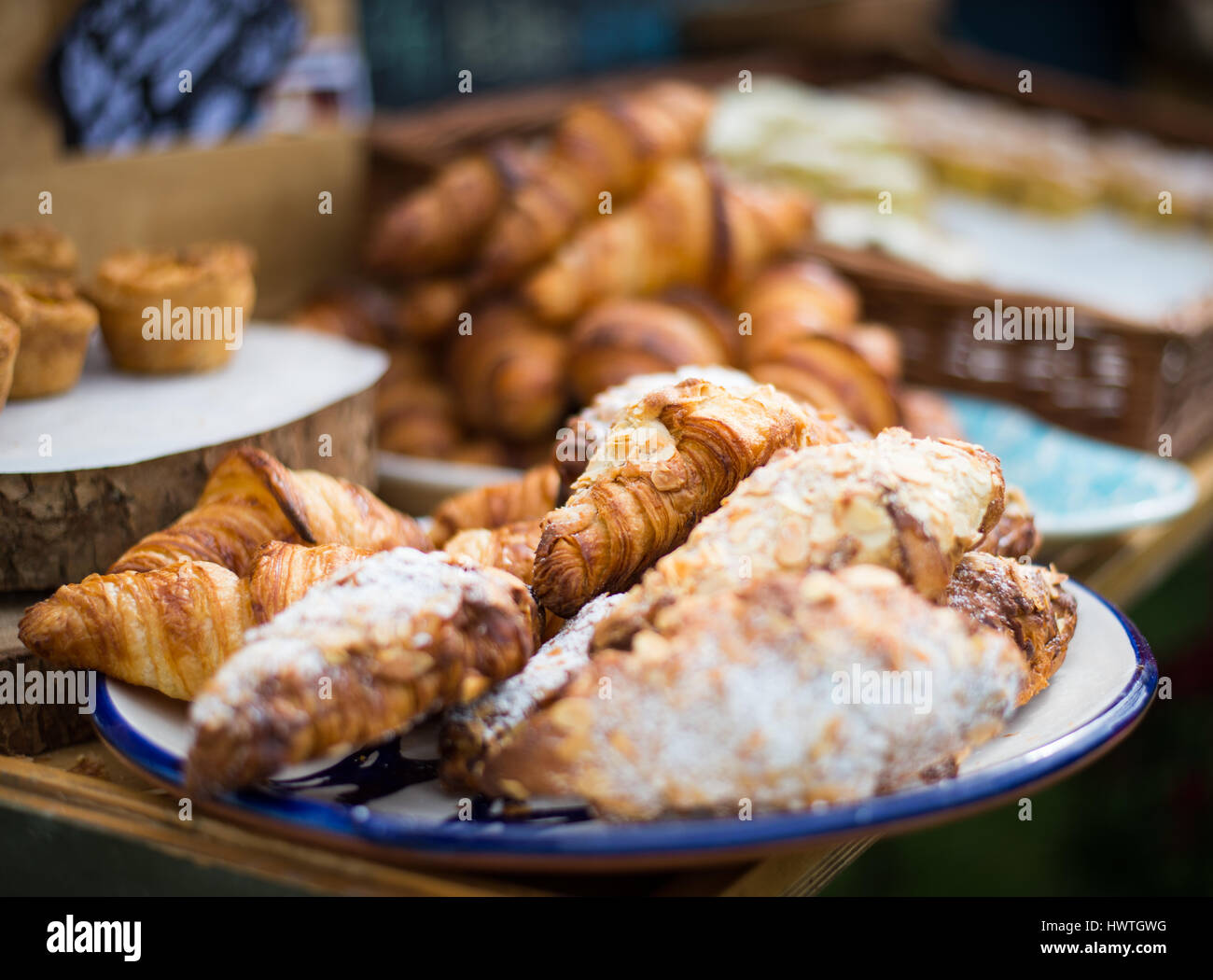 Croissants bakery at Food and Drink Festival, Isle Of Man Stock Photo ...