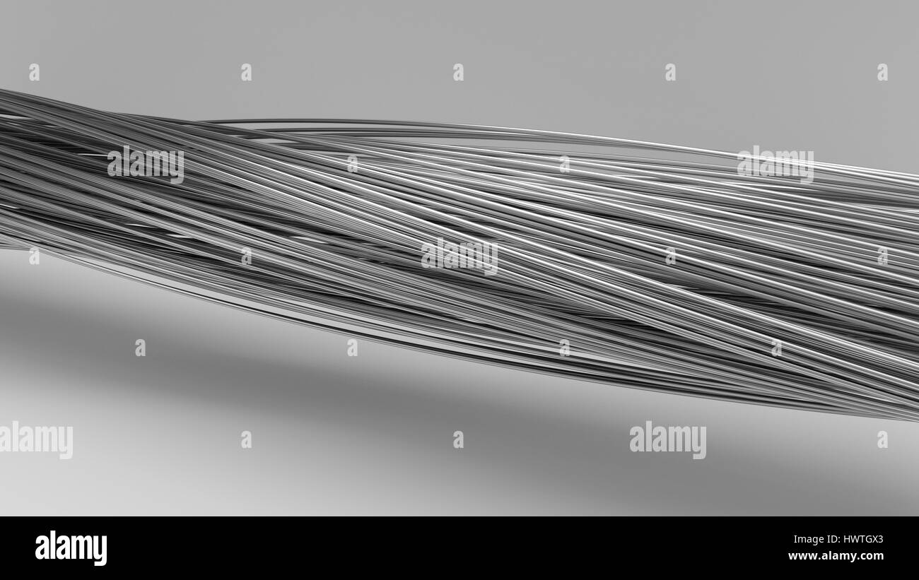 3d illustration of twisting metal rods. isolated on white Stock Photo ...