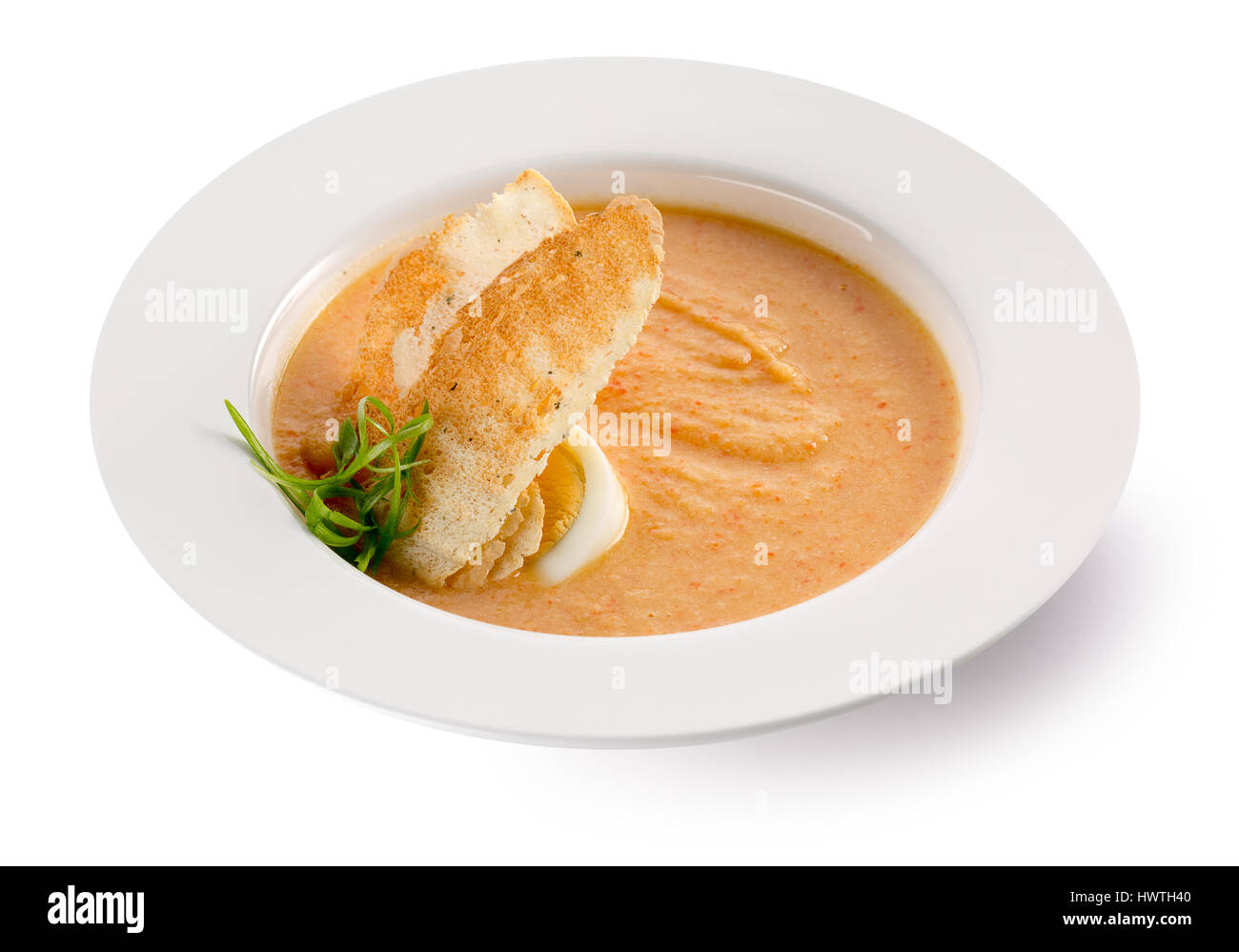 Cream pumpkin soup on Cut Out Stock Images & Pictures - Alamy