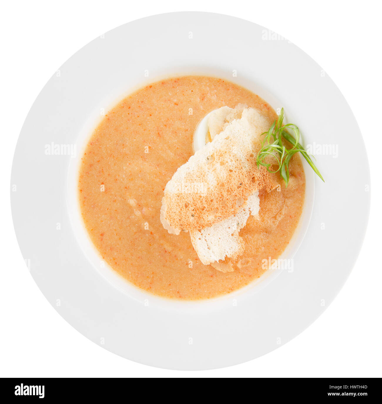 Cream pumpkin soup on Cut Out Stock Images & Pictures - Alamy