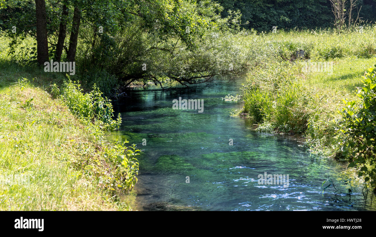 clear creek with fresh water in rural countryside Stock Photo - Alamy