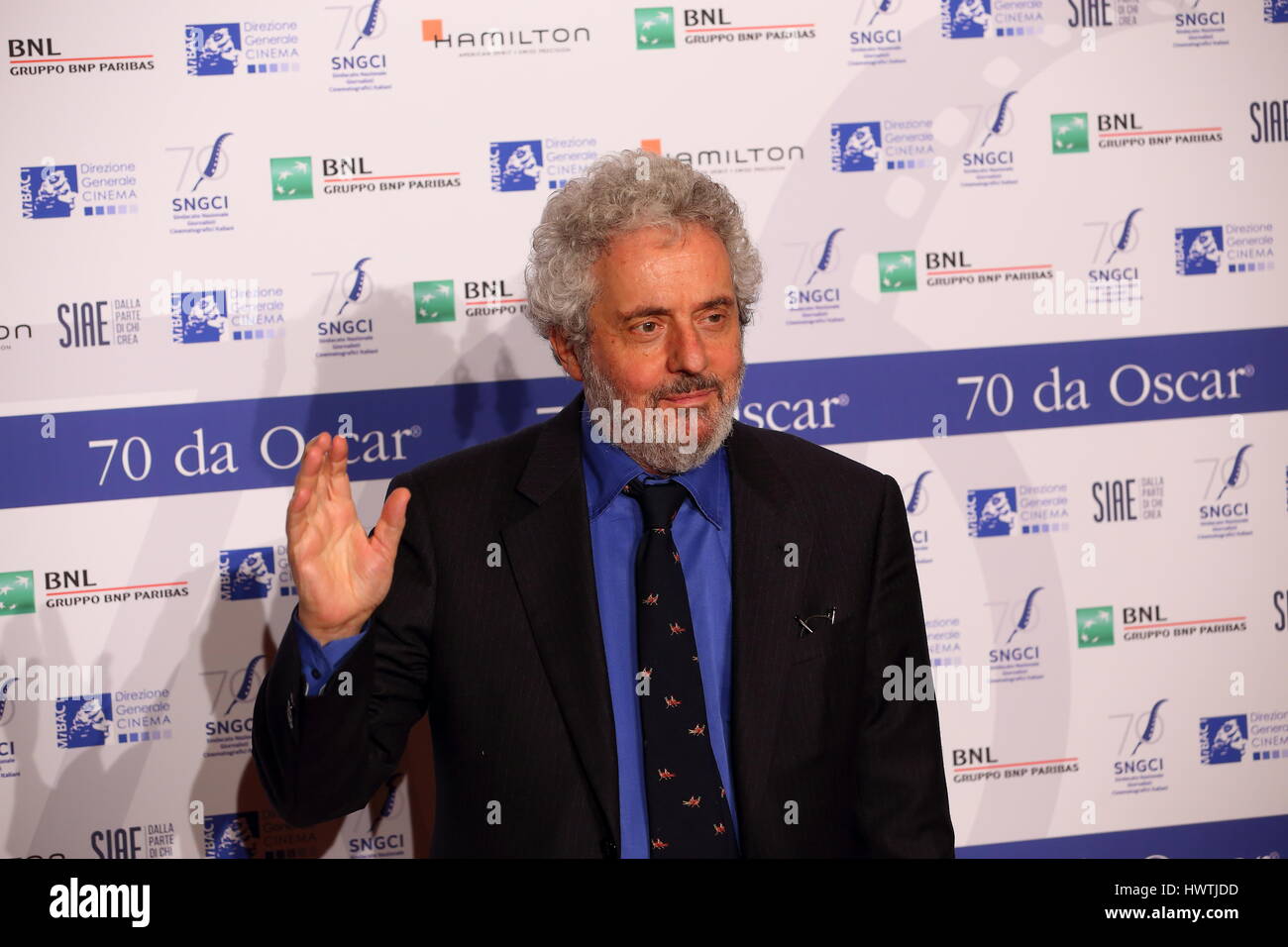 Rome, Italy. 22nd Mar, 2017. Italian composer Nicola Piovani during ...