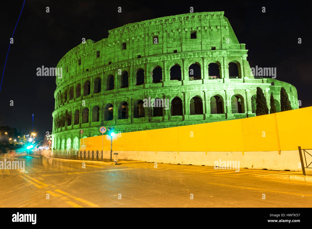 green colosseum in Rome Stock Photo - Alamy