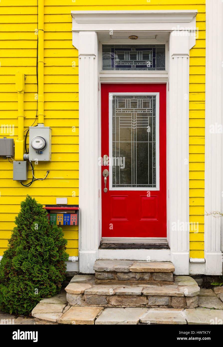 Colorful architecture in Newfoundland houses Stock Photo - Alamy