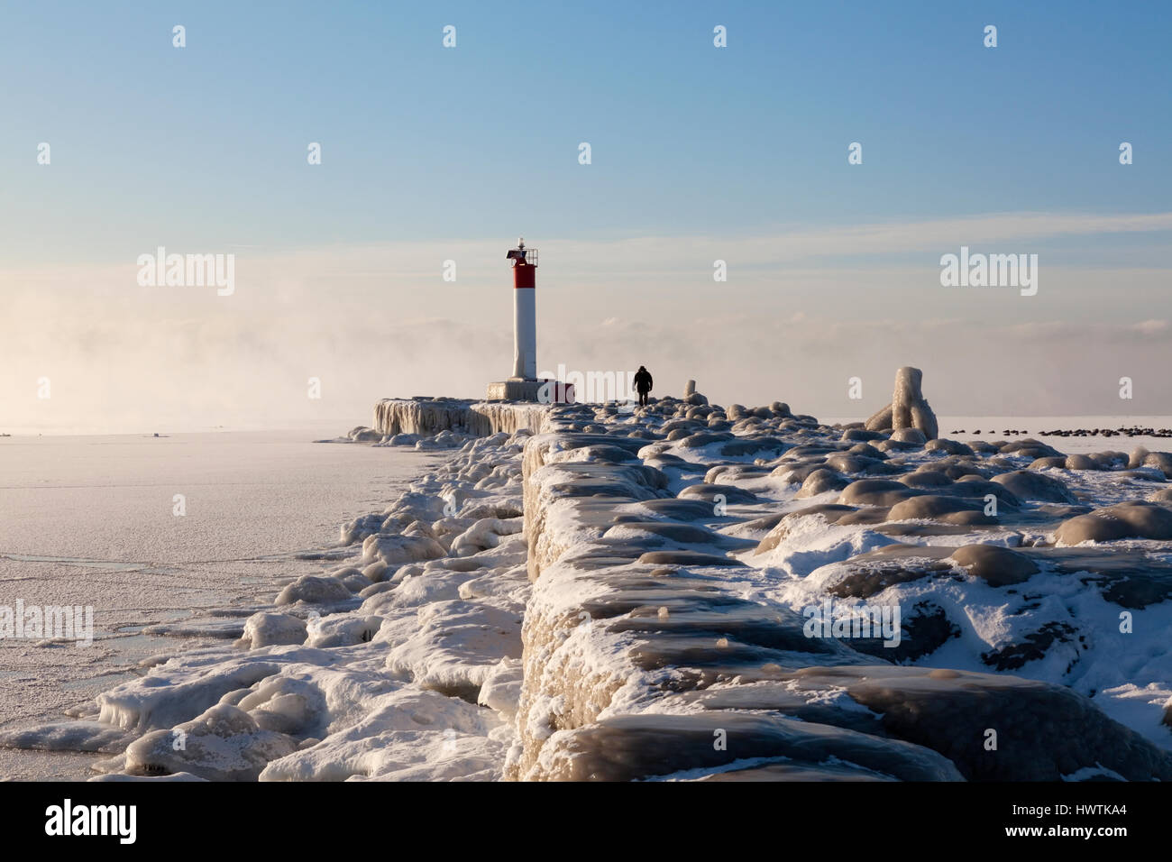 Frozen morning mist at a lake hi-res stock photography and images - Alamy