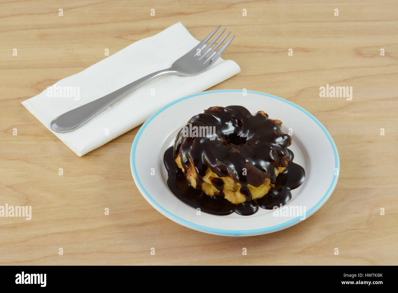 Decadent chocolate breakfast with chocolate frosting covered in ...