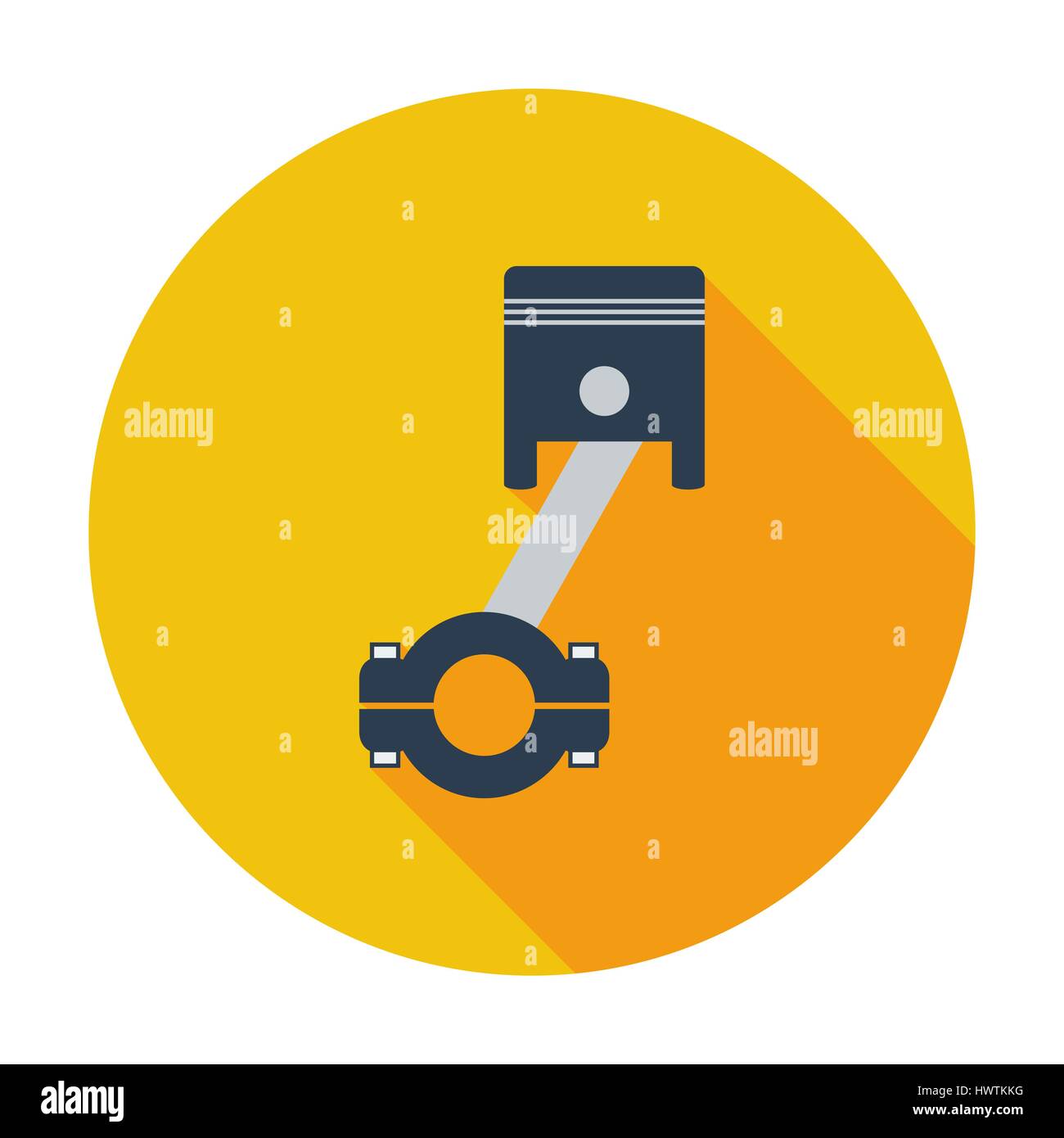 Piston. Single flat color icon. Vector illustration Stock Vector Image ...
