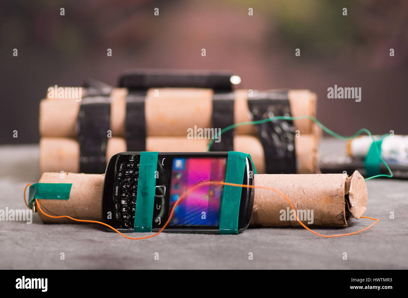 Close up shot of improvised explosive device bomb Stock Photo - Alamy