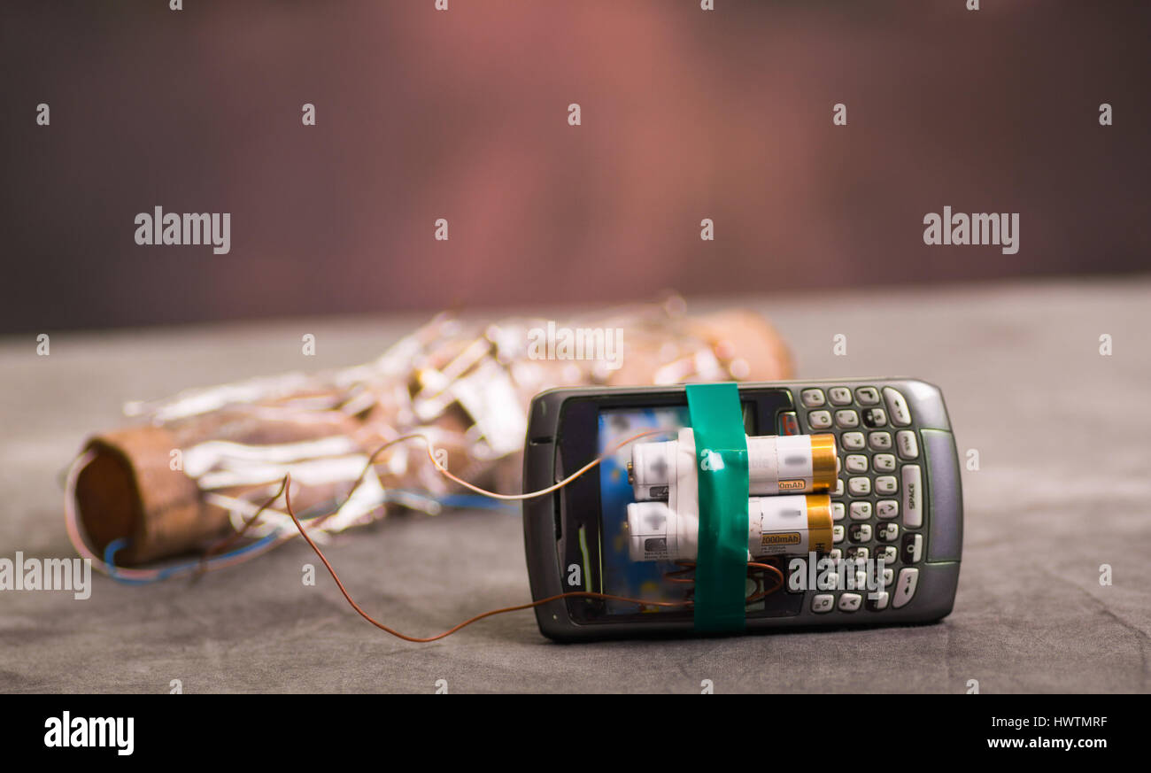 Close up shot of improvised explosive device bomb Stock Photo - Alamy