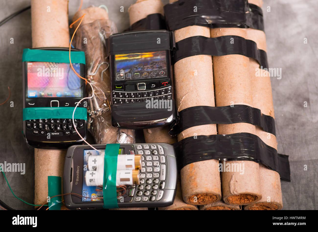 Close up shot of improvised explosive device bomb Stock Photo - Alamy