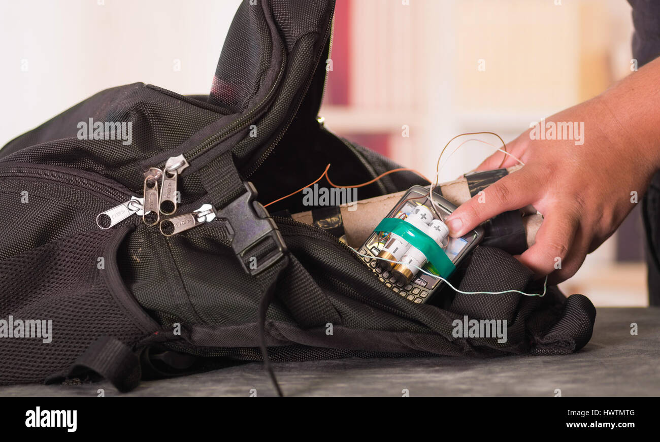 Close up shot of improvised explosive device bomb Stock Photo - Alamy