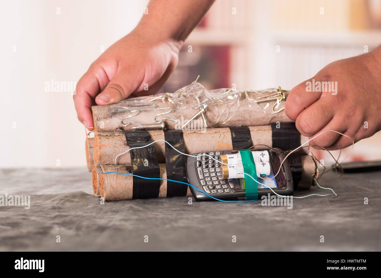 Close up shot of improvised explosive device bomb Stock Photo - Alamy