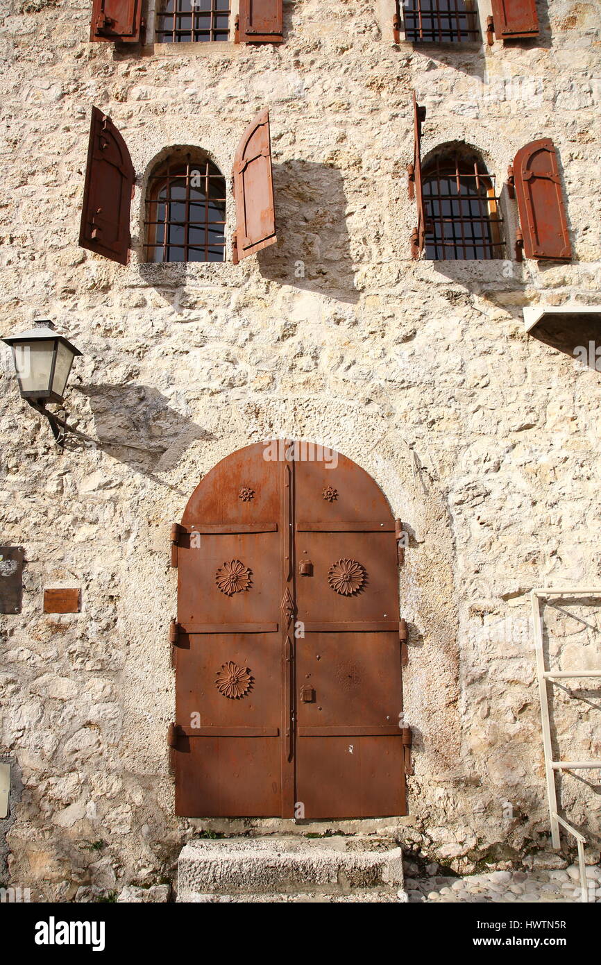 Iron door and windows Stock Photo - Alamy