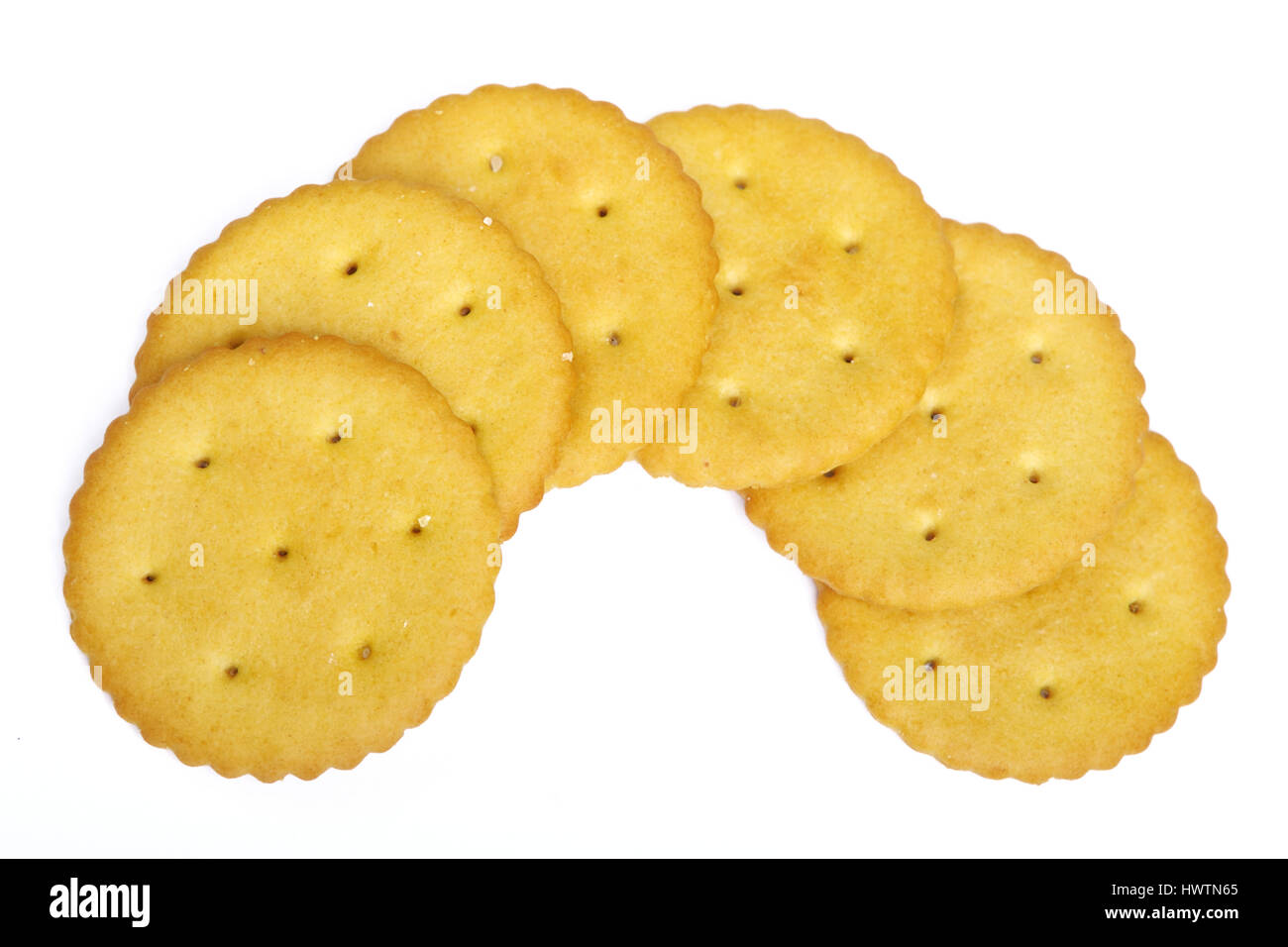 Cracker cookies isolated on white background Stock Photo - Alamy