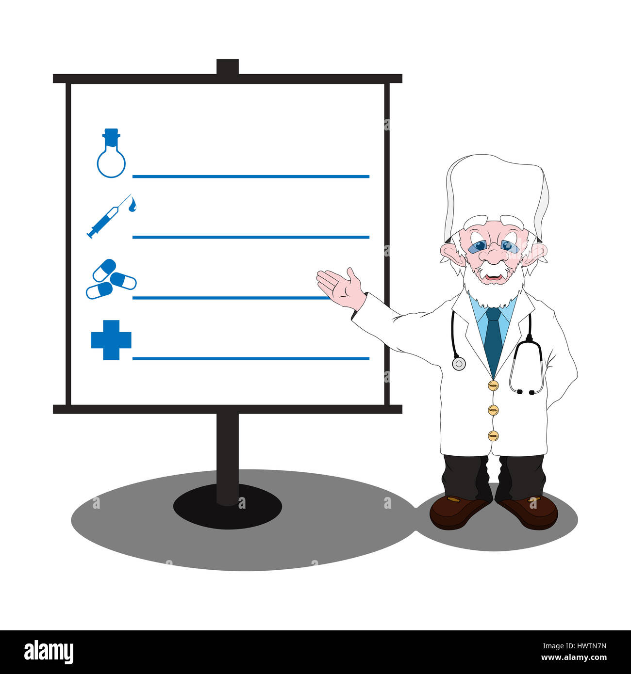 Doctor bottle pills man Cut Out Stock Images & Pictures - Alamy