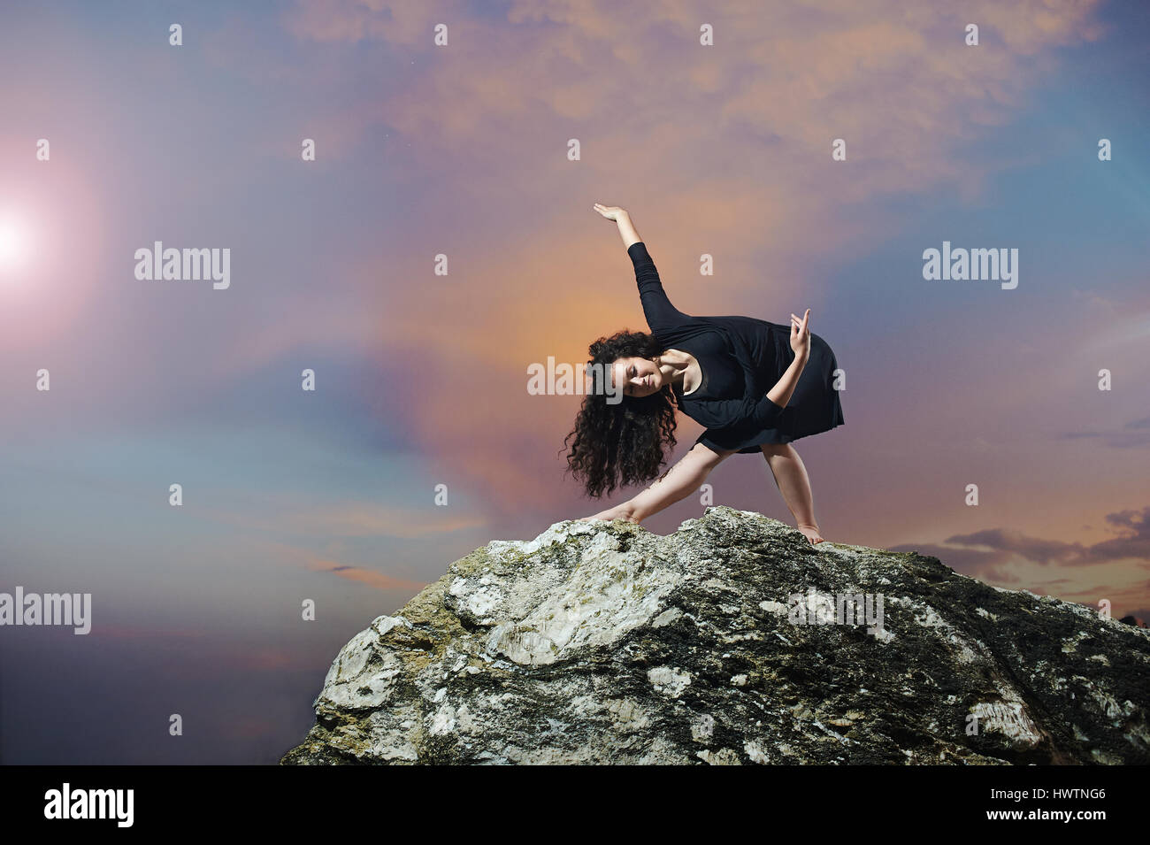 beautiful young dancer taking a bow Stock Photo - Alamy