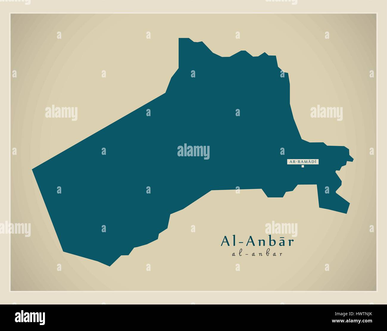 Modern Map - Al-Anbar IQ Stock Vector Image & Art - Alamy