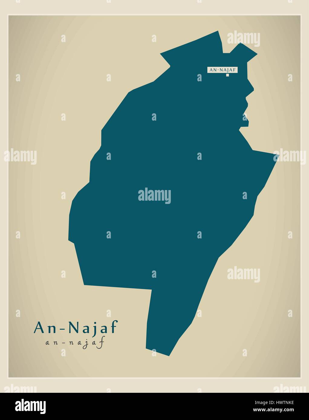 Modern Map - An-Najaf IQ Stock Vector Image & Art - Alamy
