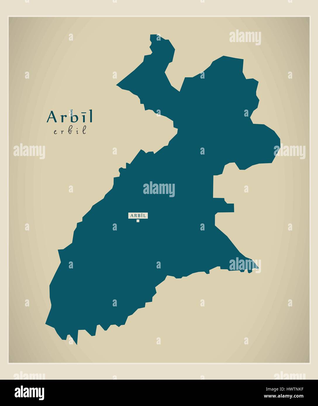 Modern Map - Arbil IQ Stock Vector Image & Art - Alamy