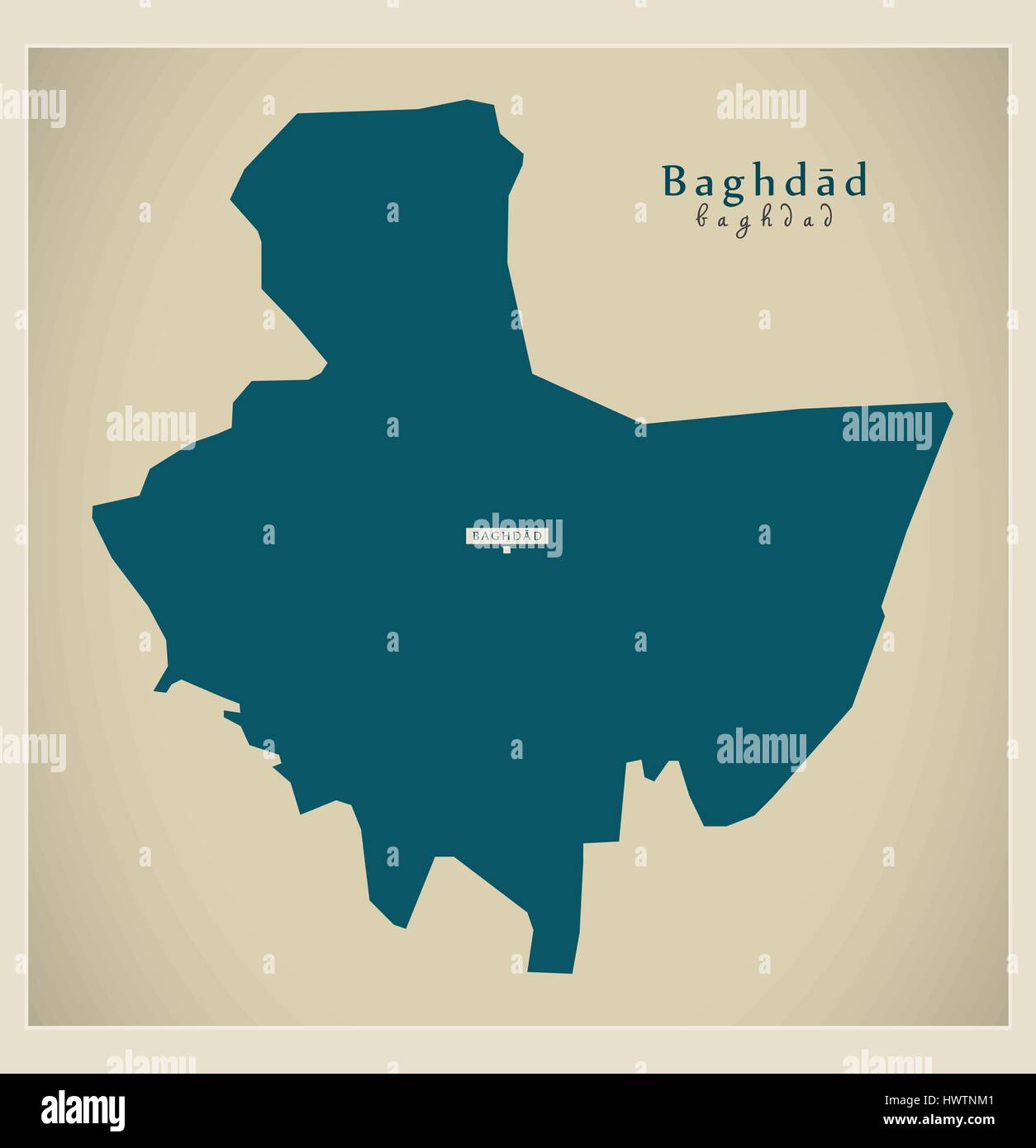 Baghdad map hi-res stock photography and images - Alamy