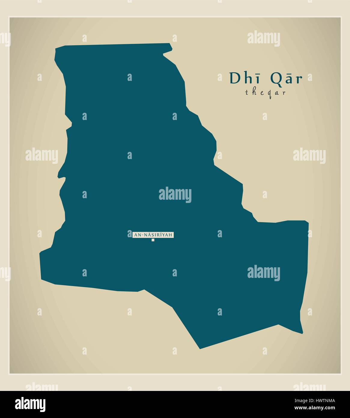 Dhi qar silhouette map hi-res stock photography and images - Alamy