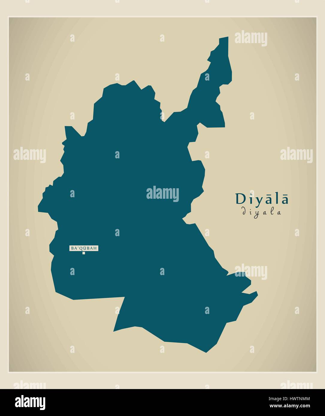 Modern Map - Diyala IQ Stock Vector Image & Art - Alamy