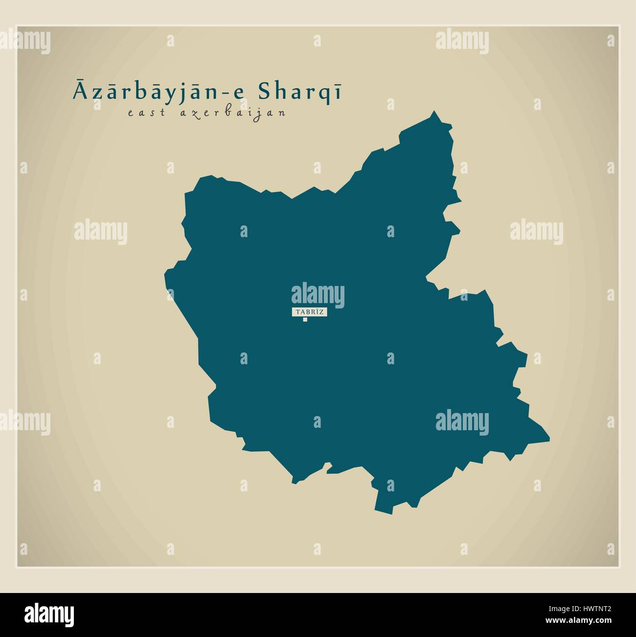 Modern Map - East Azerbaijan IR Stock Vector Image & Art - Alamy