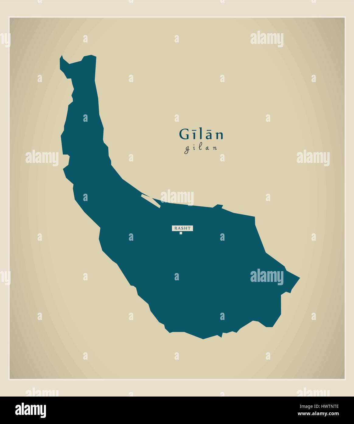 Gilan map Stock Vector Images - Alamy