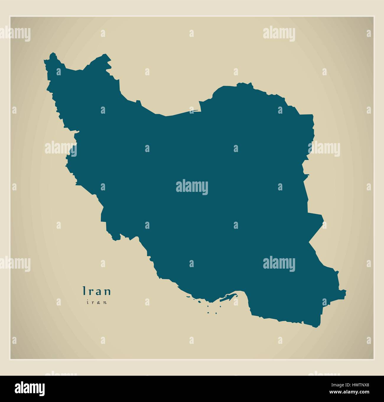 Modern Map - Iran IR Stock Vector Image & Art - Alamy