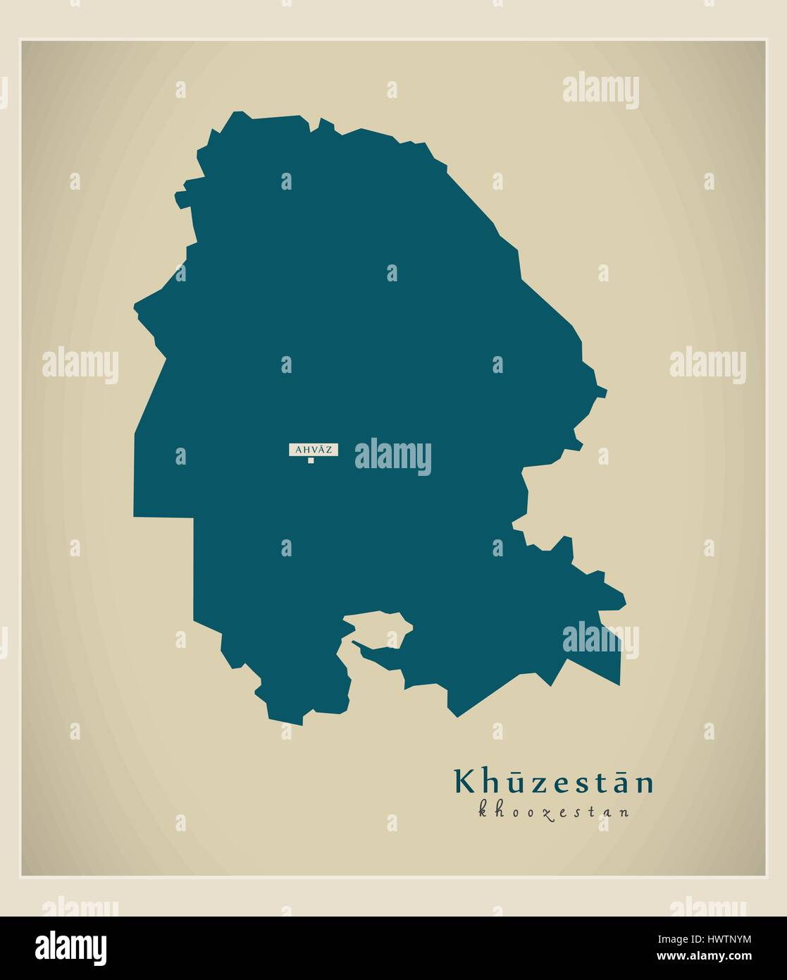 Khuzestan vector map hi-res stock photography and images - Alamy