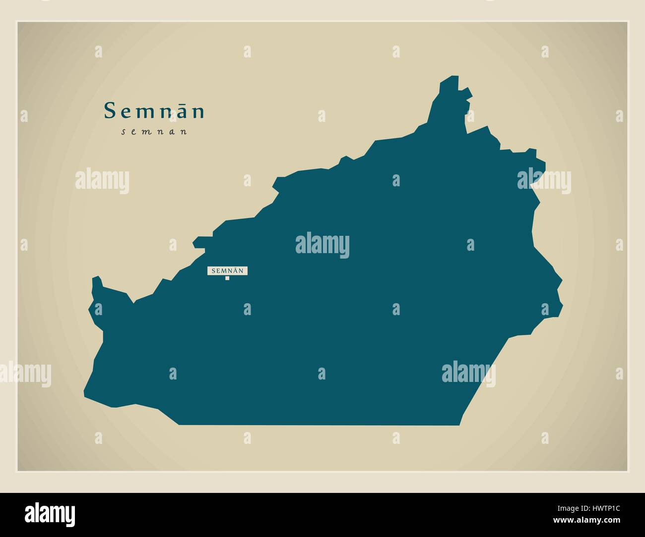 Modern Map - Semnan IR Stock Vector Image & Art - Alamy