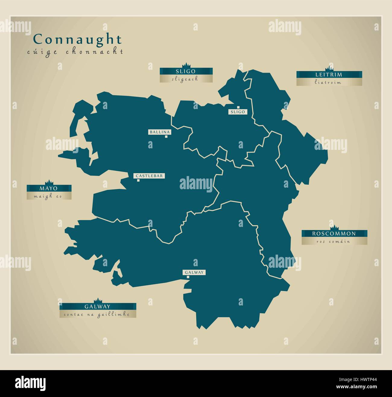 Dublin county map hi-res stock photography and images - Alamy
