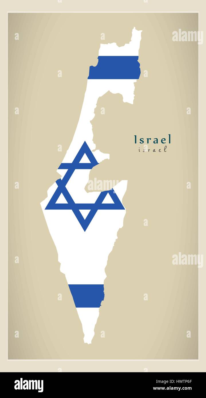 Israel flag and map Stock Vector Images - Alamy