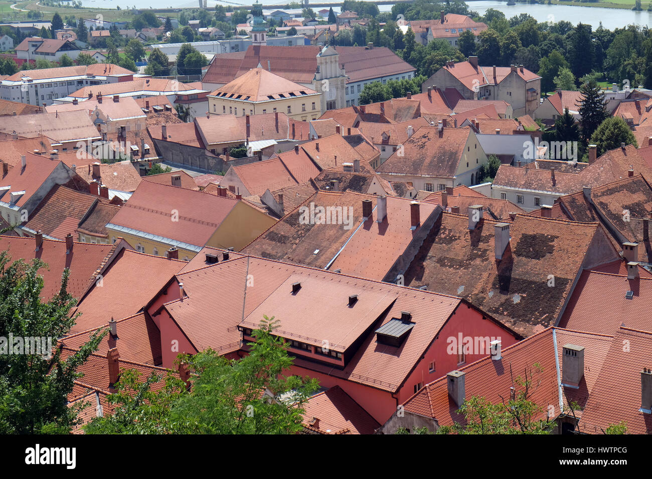 Ptuj, town on the Drava River banks, Lower Styria Region, Slovenia on ...