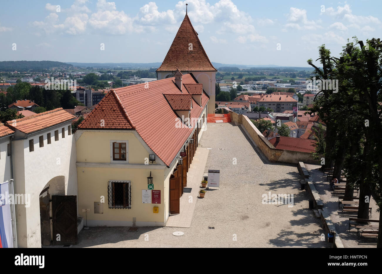 Castle in Ptuj, town on the Drava River banks, Lower Styria Region ...