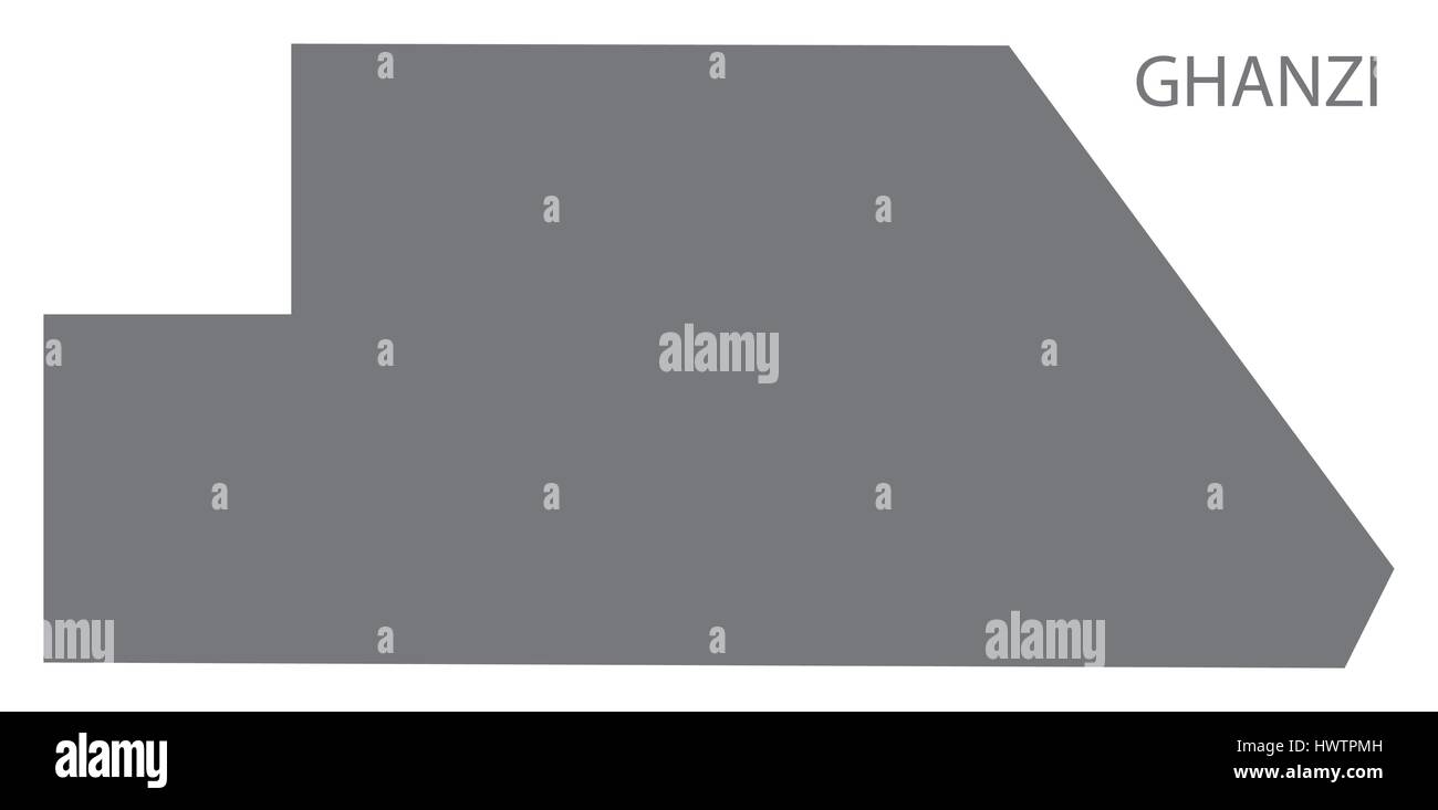 Ghanzi Botswana district map grey illustration silhouette Stock Vector ...