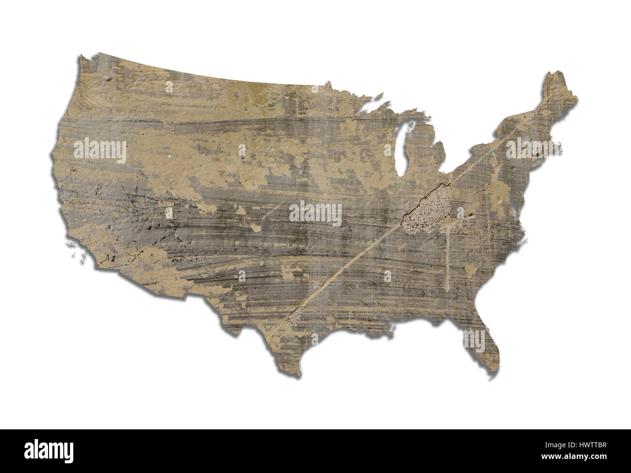 Illustration of United States of America textured map. Its a JPG image ...
