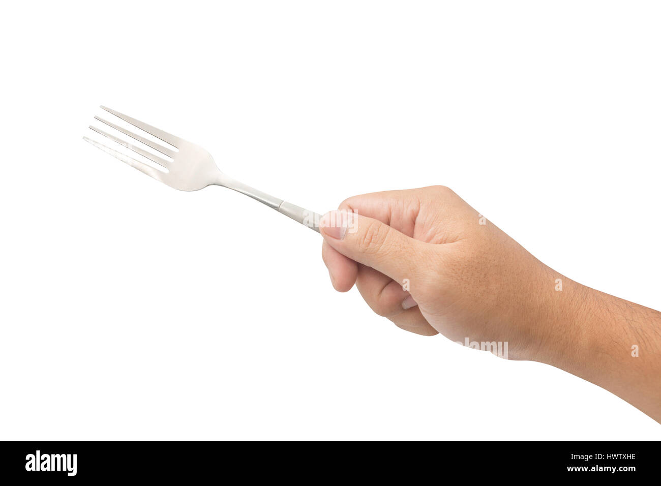 Hand holding fork clipping path hi-res stock photography and images - Alamy