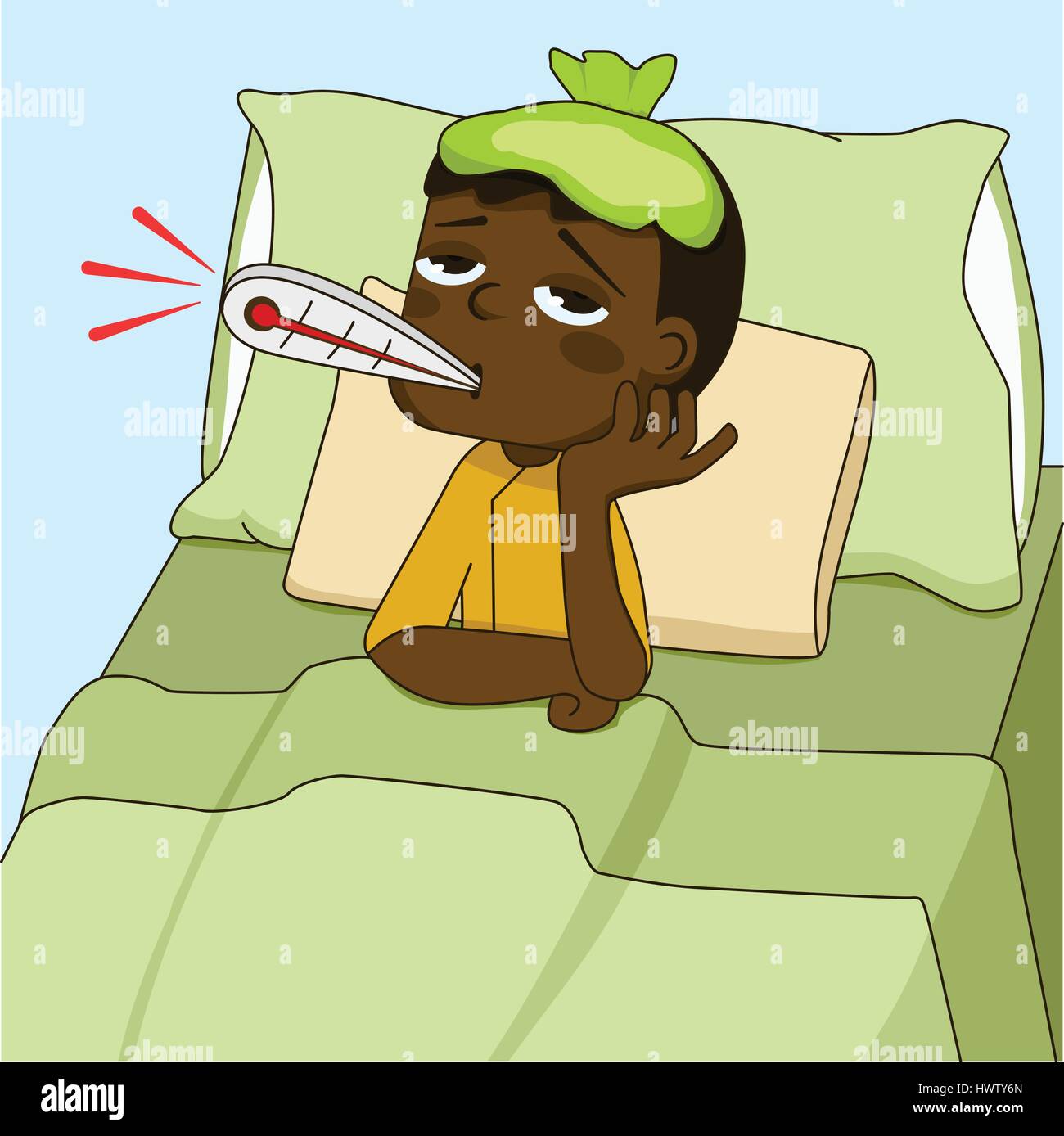 Weak with fever Stock Vector Images - Alamy