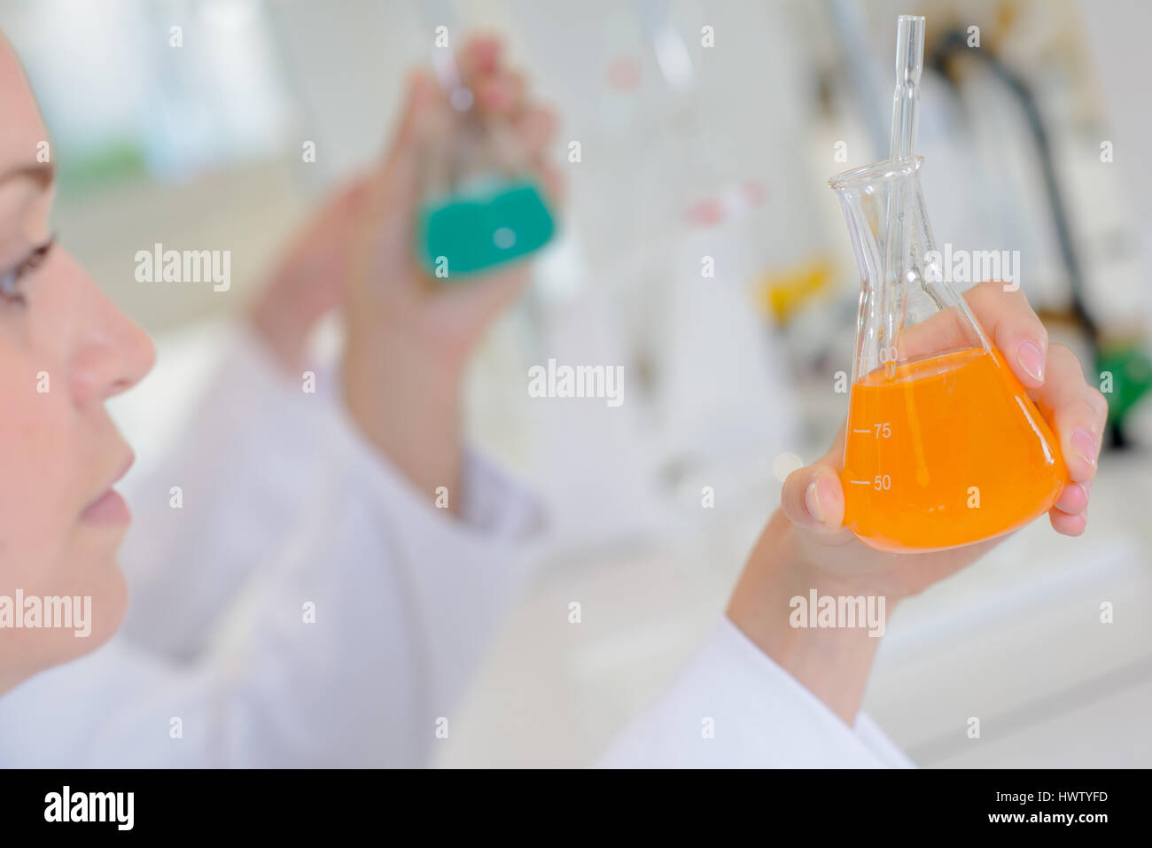 chemist doing a research Stock Photo - Alamy