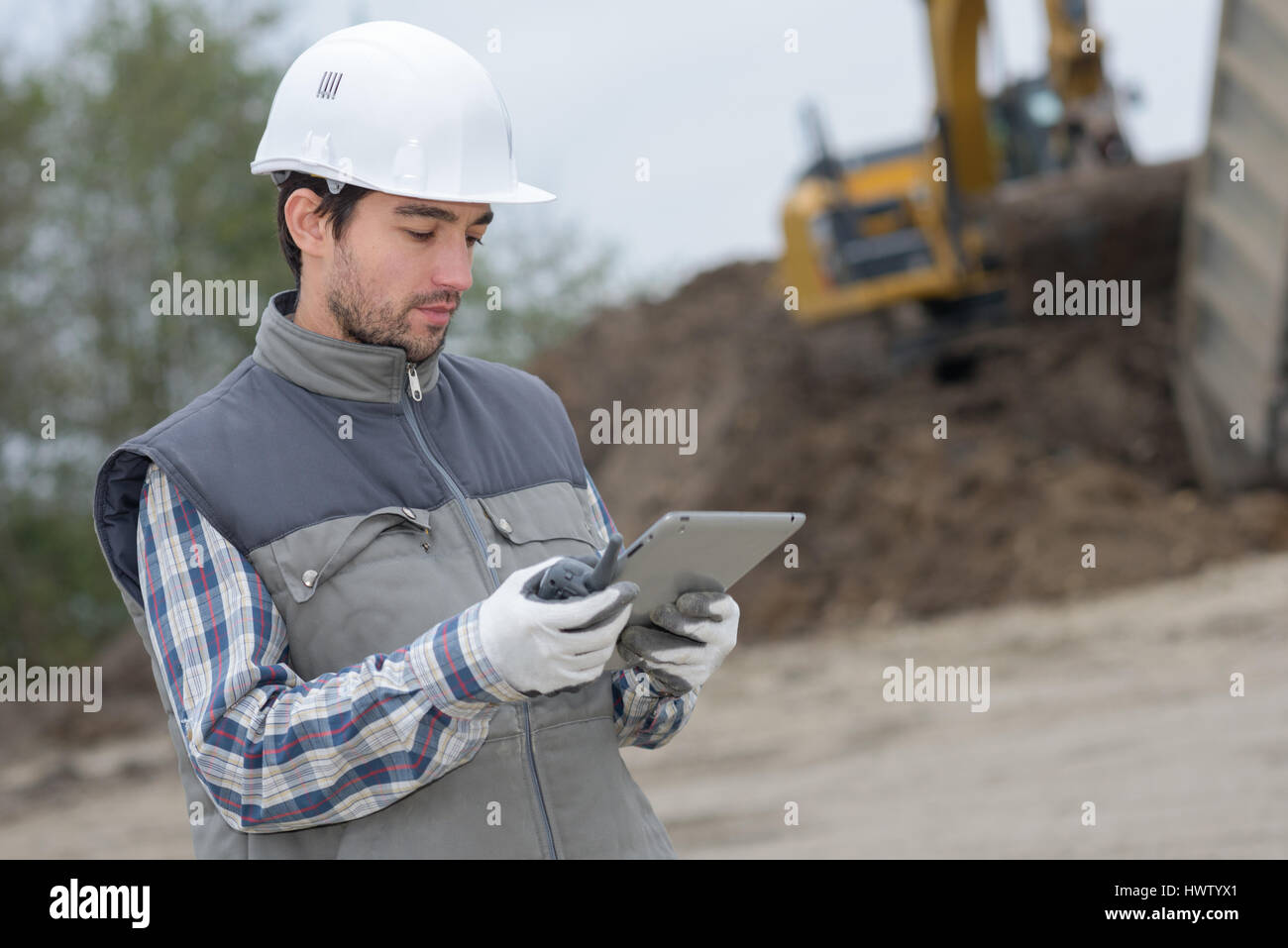 communication using a tablet Stock Photo - Alamy
