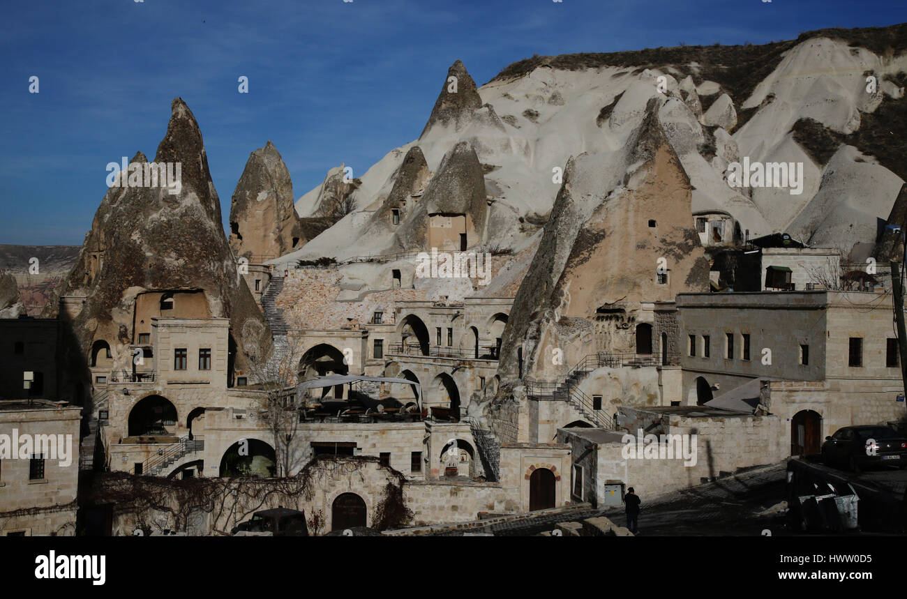 Cappadocia landscape Turkey. Rural Cappadocia landscape. Fairy chimneys ...