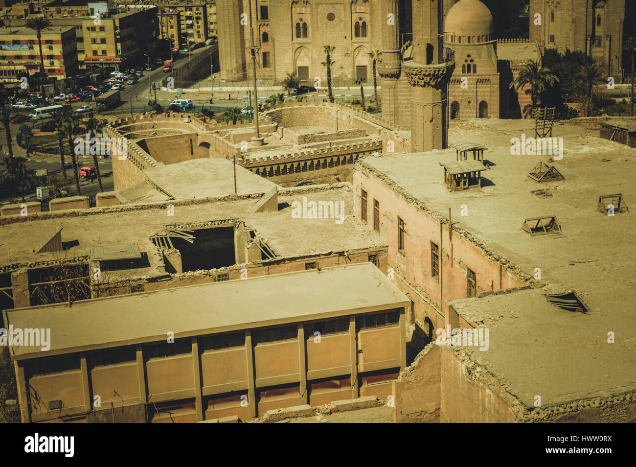 view from top of high buildings at cairo, egypt Stock Photo - Alamy