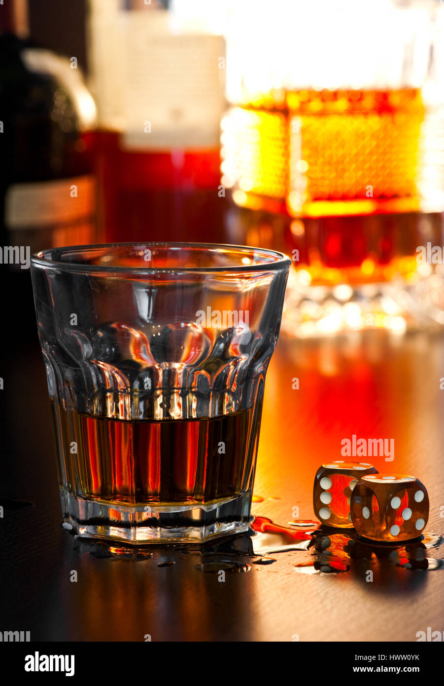 Dice and drink hi-res stock photography and images - Alamy