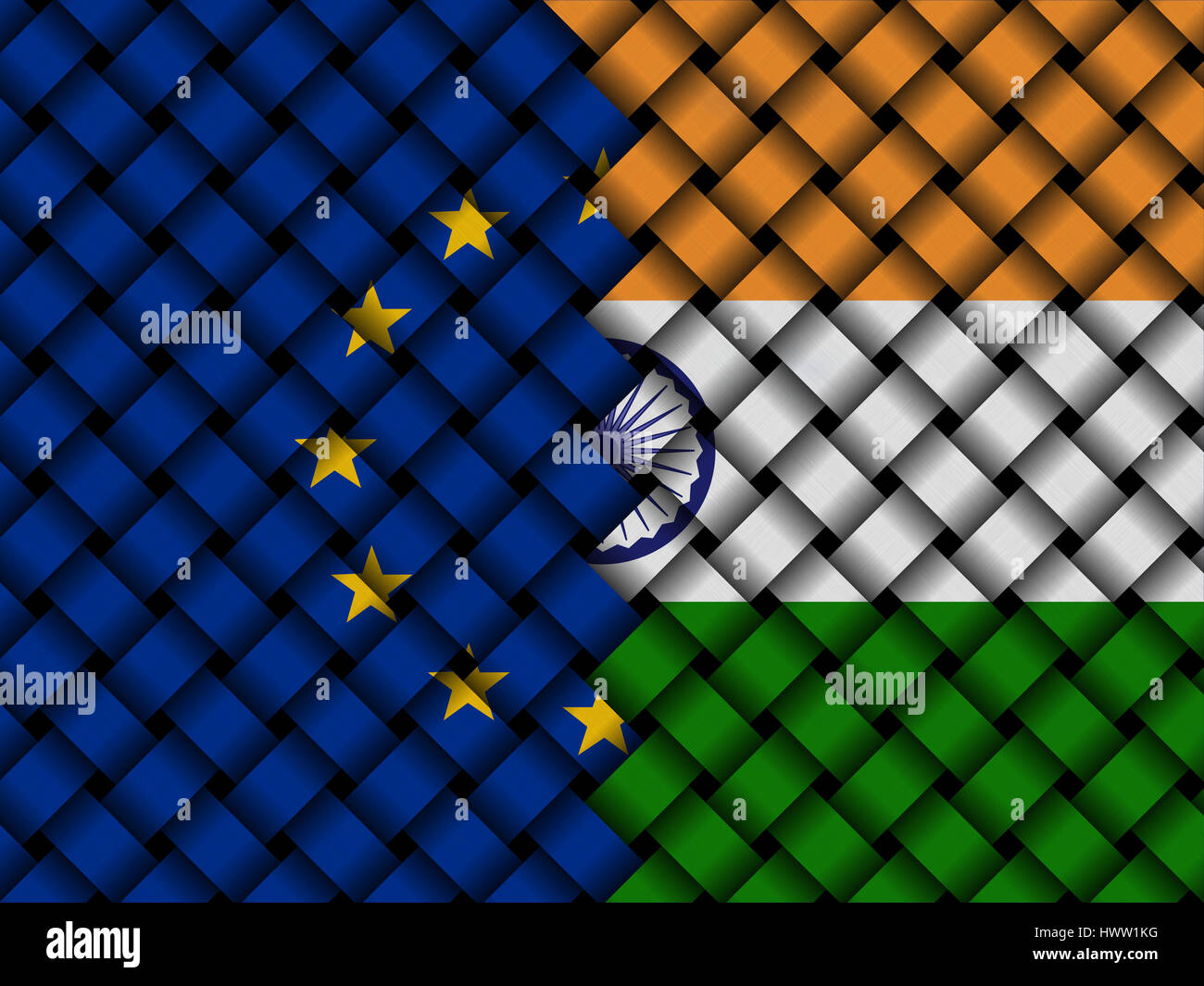 Entwined flags hi-res stock photography and images - Alamy