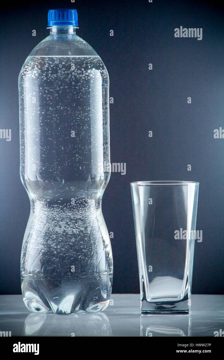 Small water bottle clear drinking cold mineral water Stock Photo - Alamy