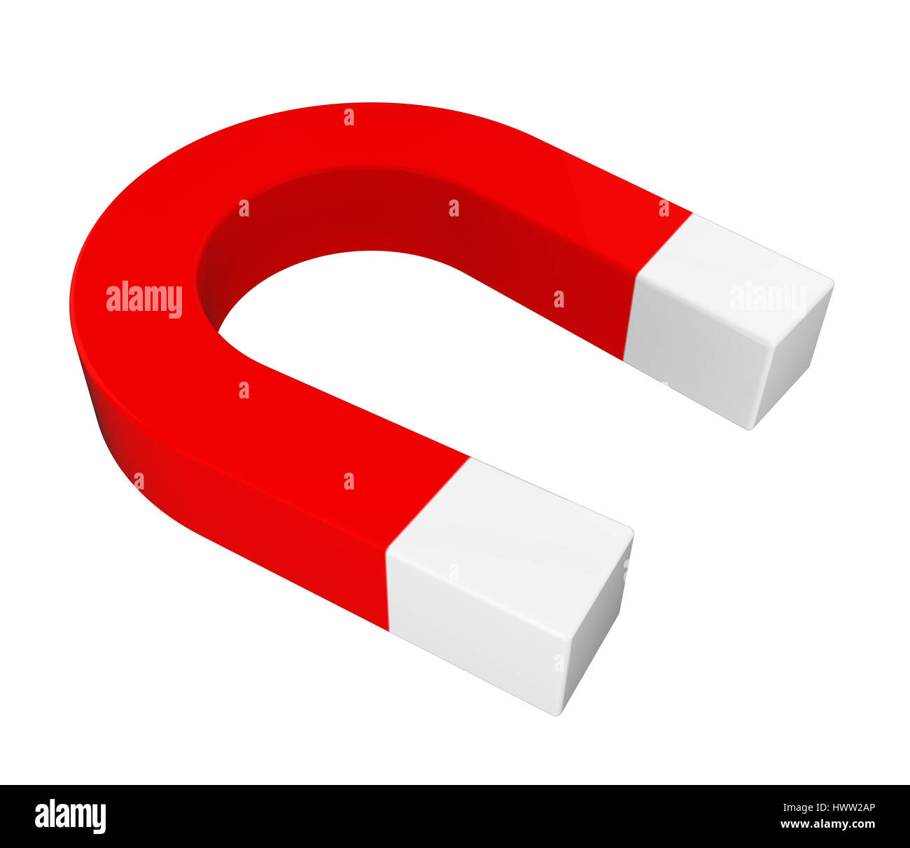 3d illustration of generic magnet, isolated over white Stock Photo - Alamy