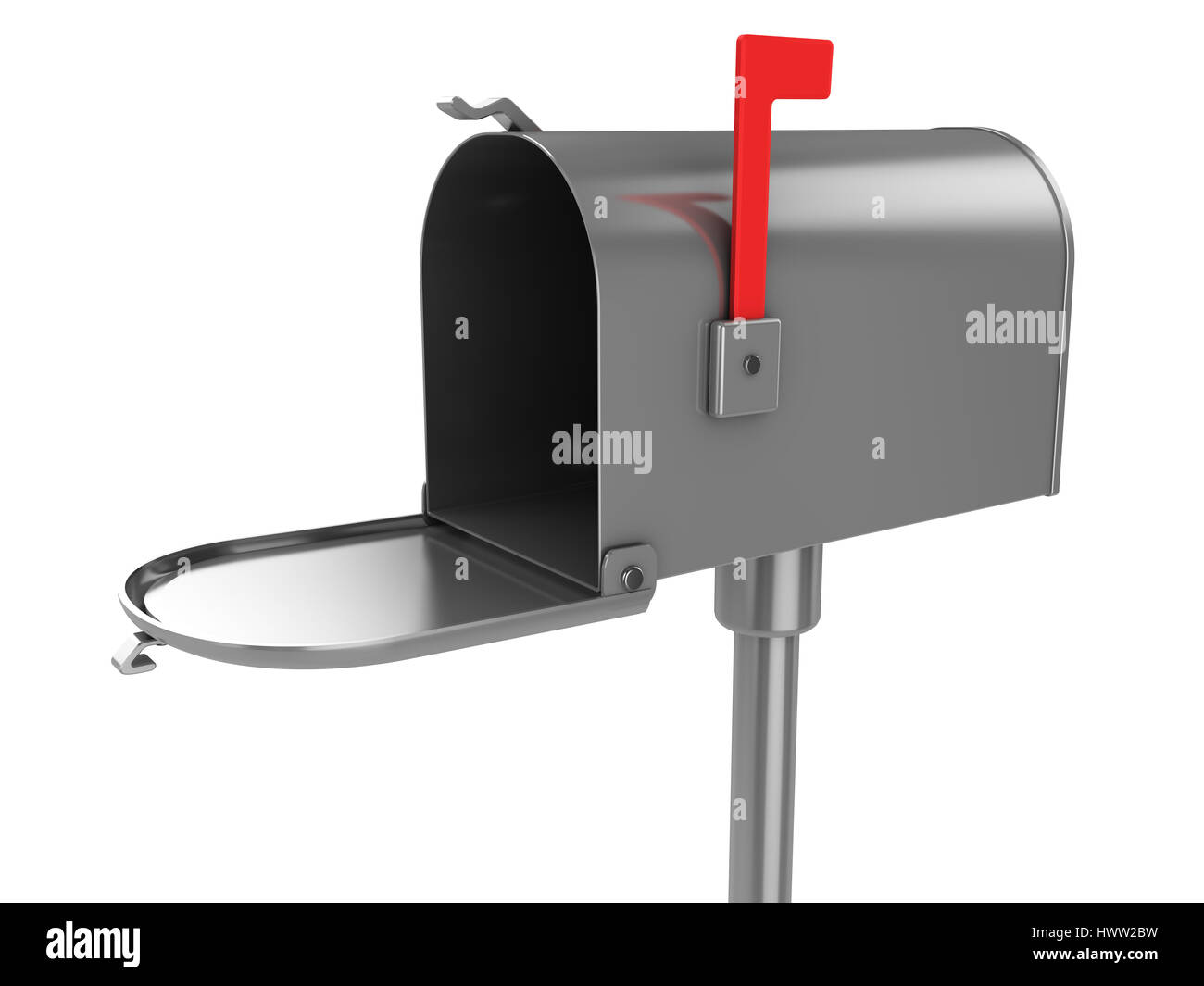 3d illustration of generic mailbox over white background Stock Photo ...
