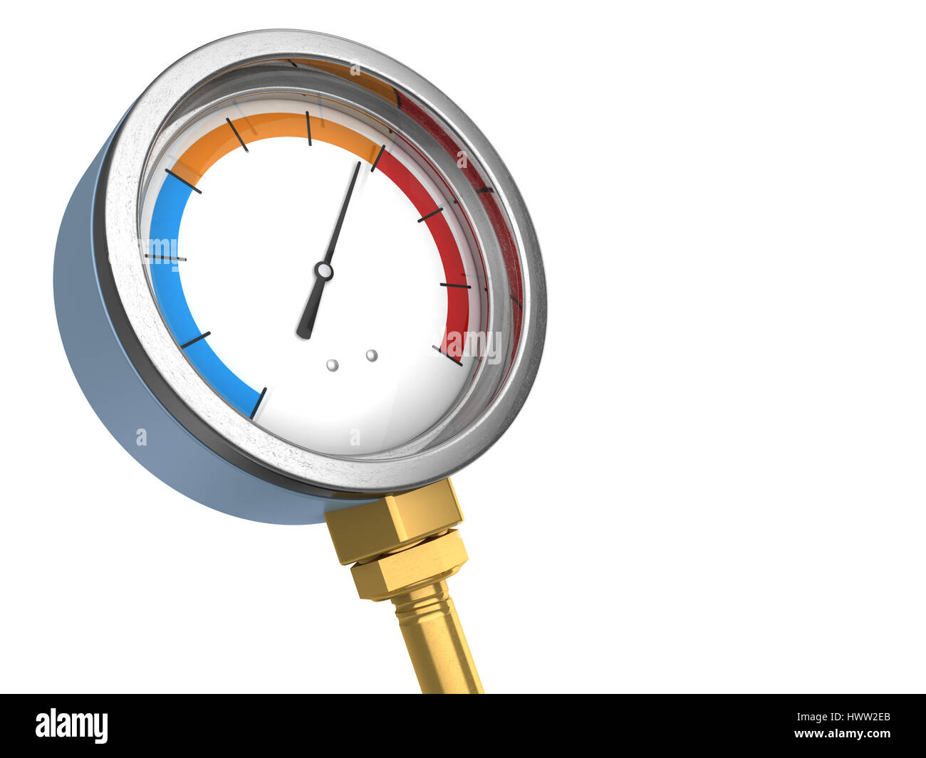 3d illustration of manometer or water temperature meter Stock Photo - Alamy