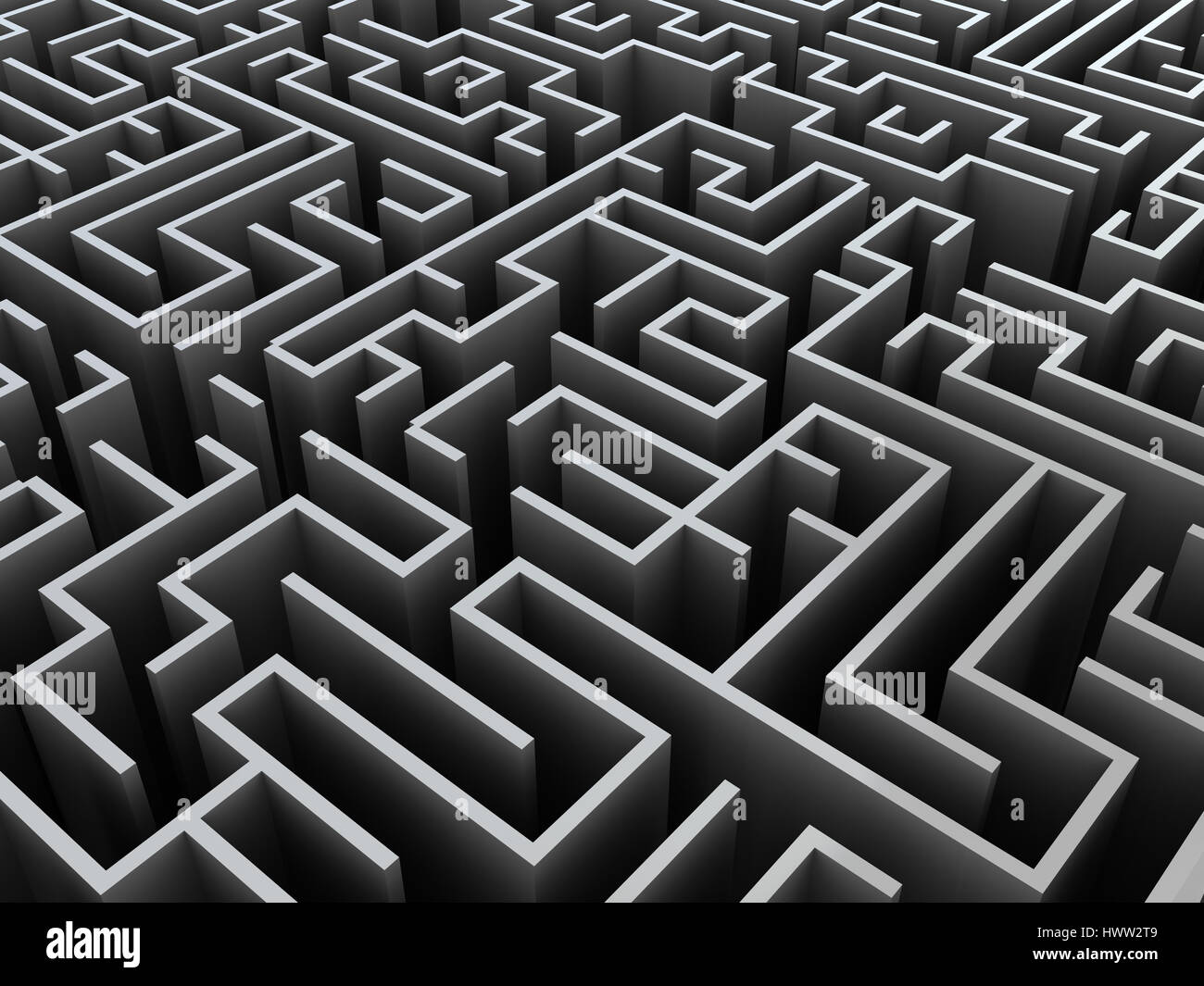 abstract 3d illustration of gray maze background Stock Photo - Alamy